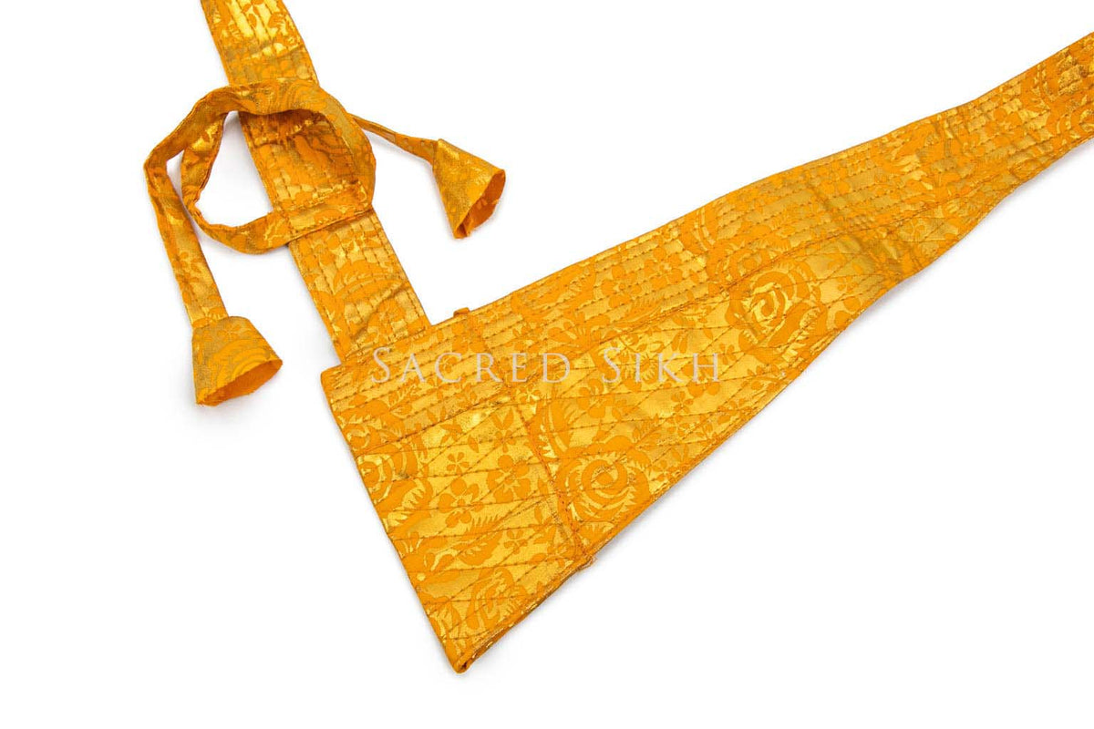 Pech Kabz Gatra - Light gold and Orange Floral – Sacred Sikh