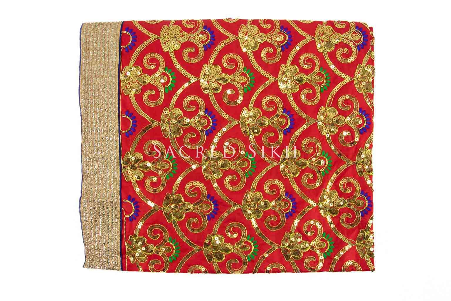 Rumalla Sahib Double Red Royal Design – Sacred Sikh