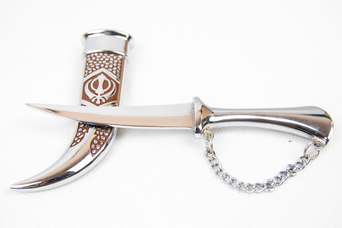 Kirpan Brown 8 inch With Chain – Sacred Sikh