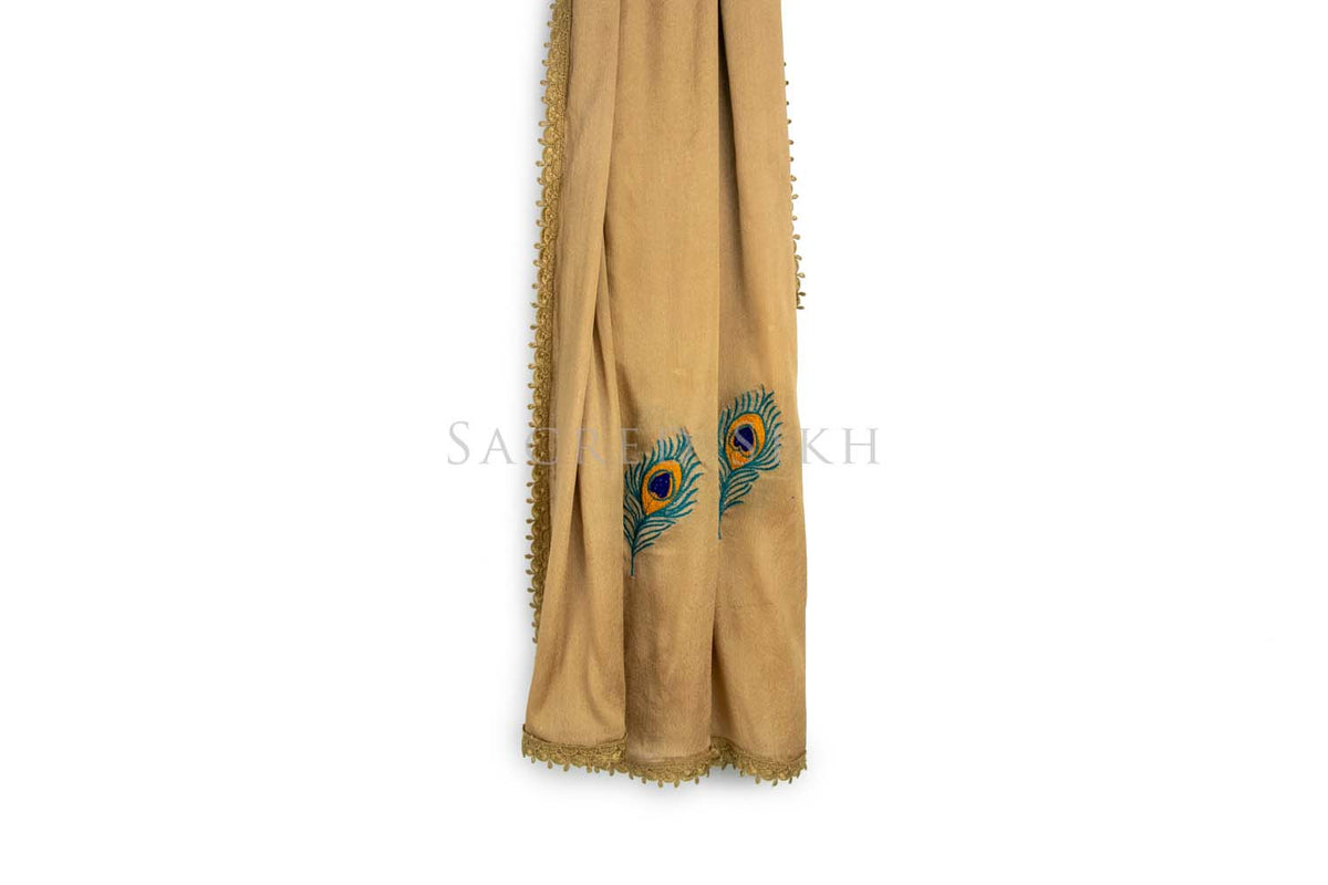 Chuni Latte Peacock Design – Sacred Sikh