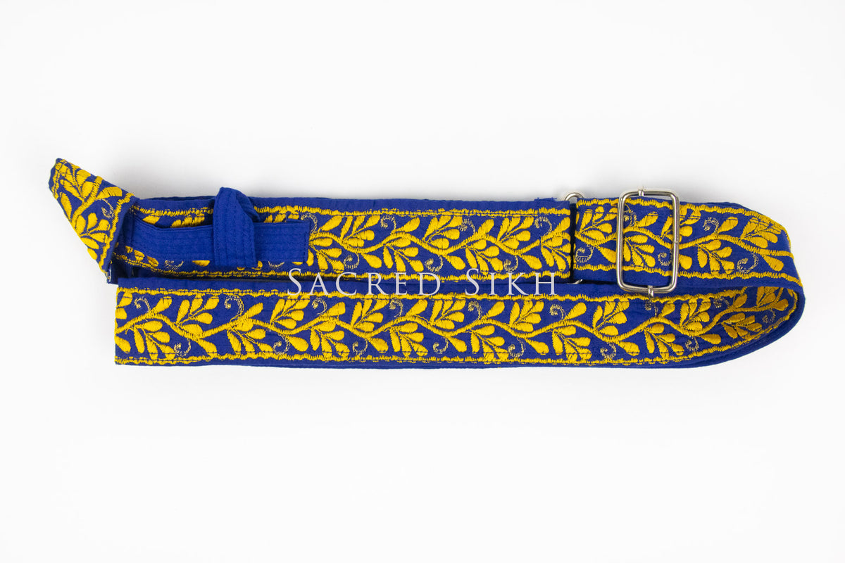Gatra Blue with Yellow Embroidery – Sacred Sikh