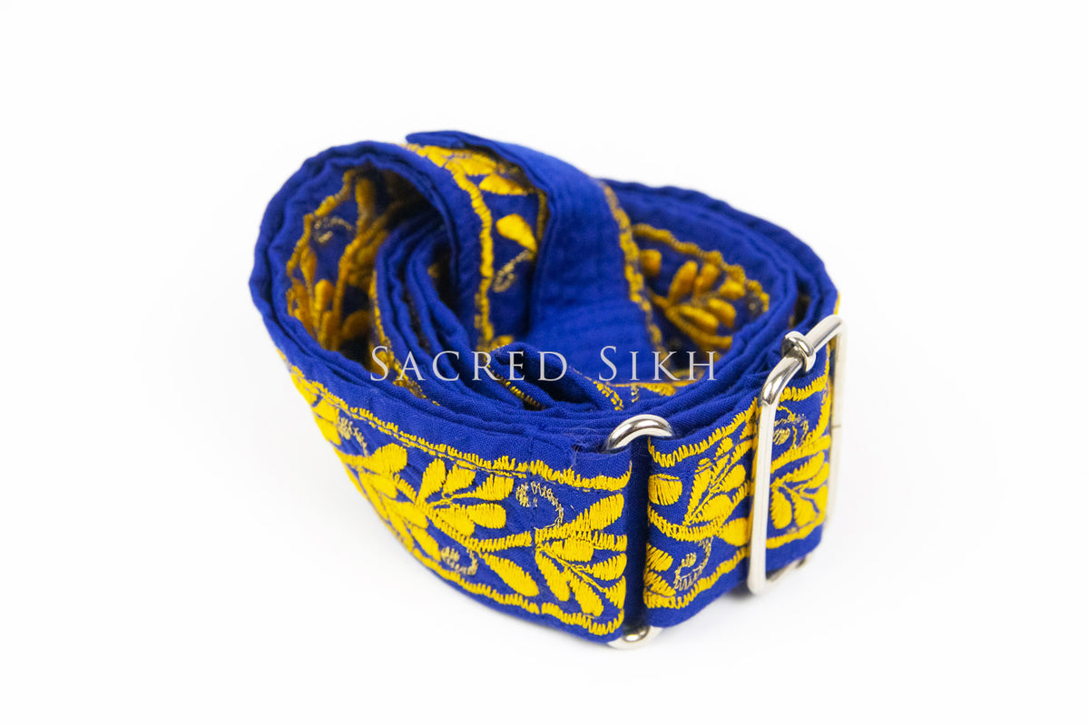 Gatra Blue with Yellow Embroidery – Sacred Sikh