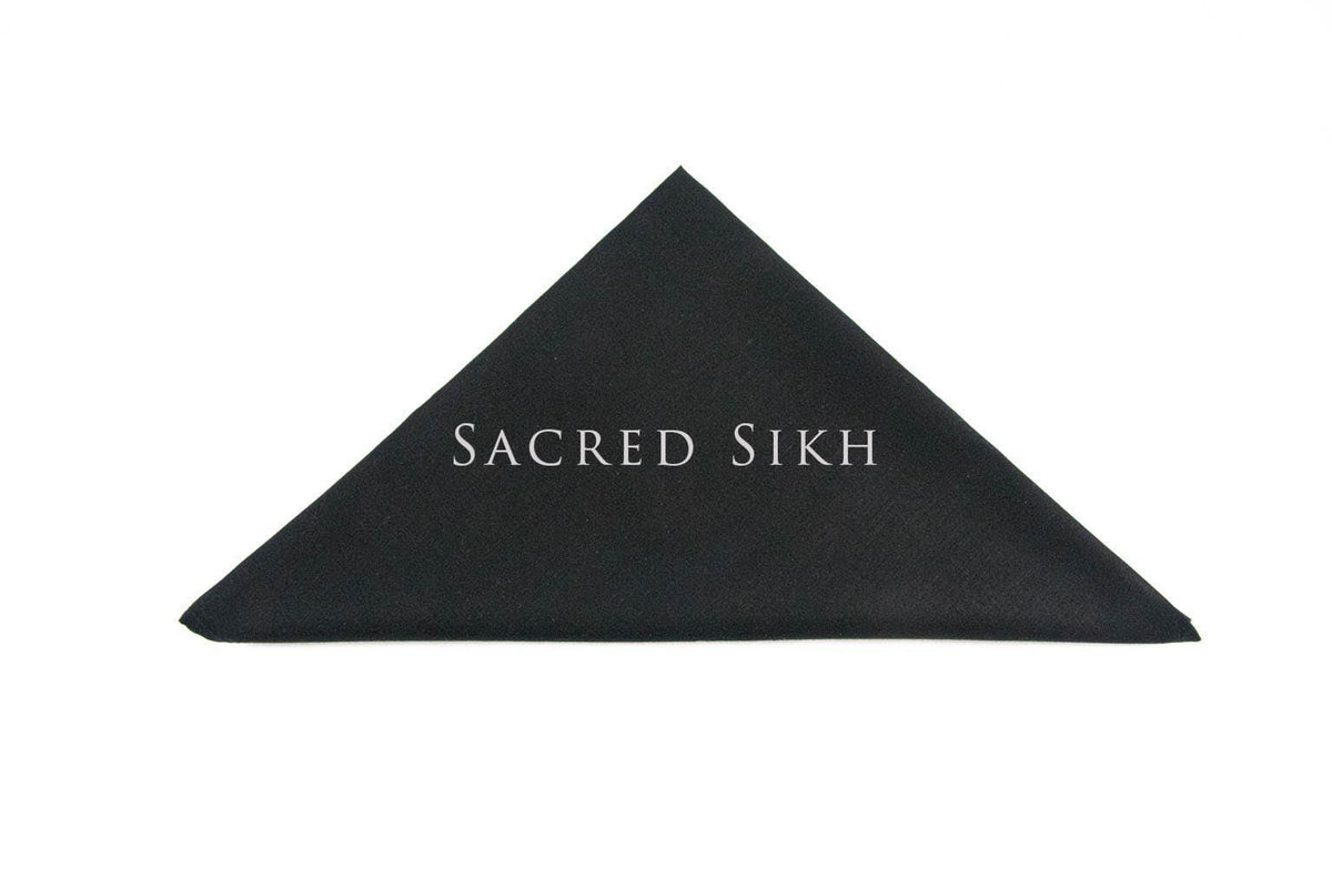 Black and White Rumaal No Strings – Sacred Sikh