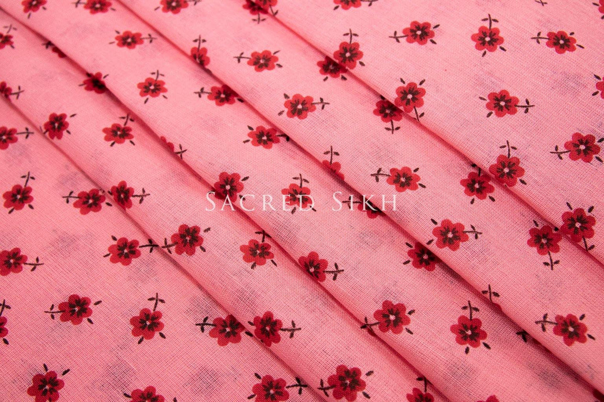 Poppy Pink Turban Material – Sacred Sikh