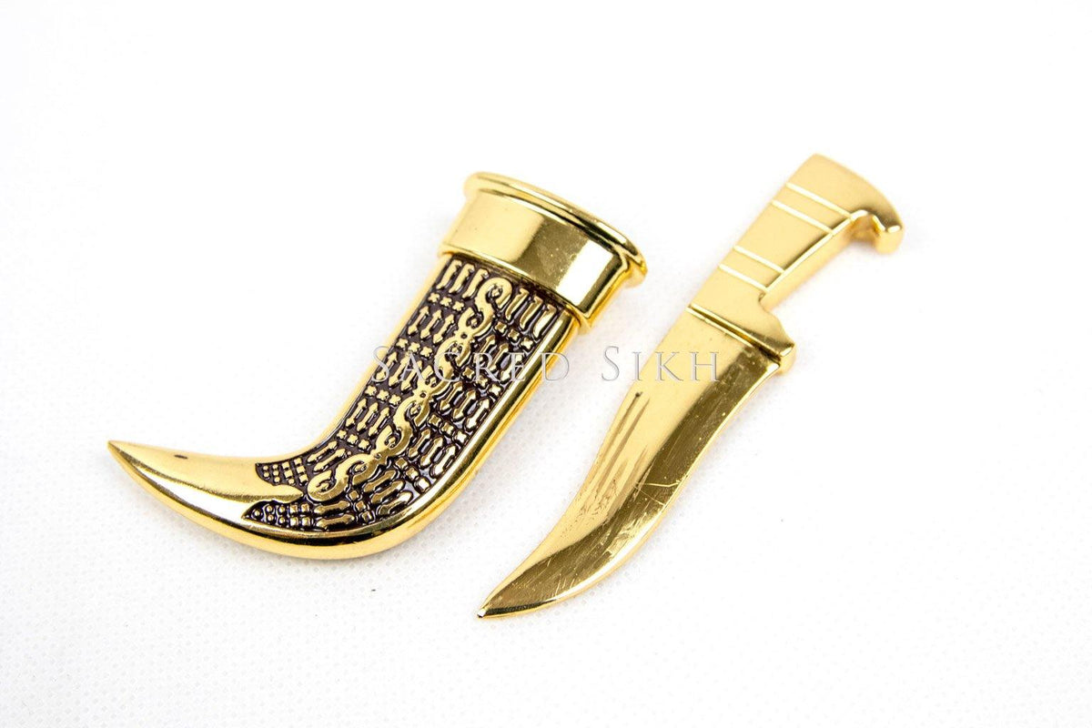 Kirpan Arrow Gold and Black Design 4 Inch – Sacred Sikh